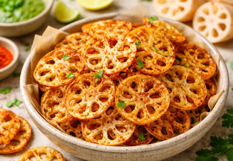 Crispy Lotus Stem Chips Recipe | Healthy Kamal Kakdi Chips
